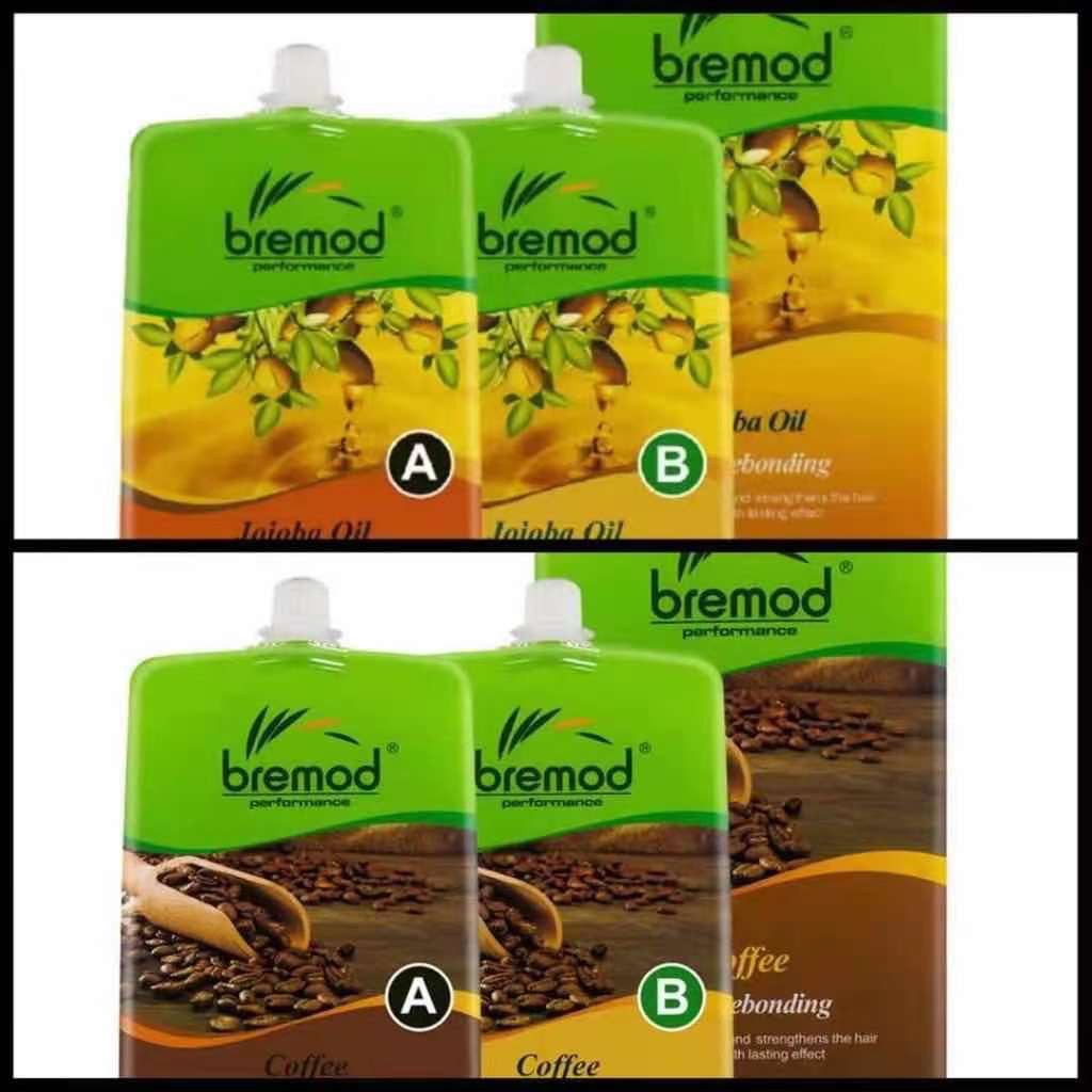 Bremod Hair Rebonding Cream Straightening Moisturizing Jojoba/ Coffee ...