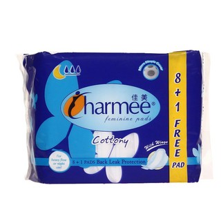 Charmee Sanitary Napkin Fem Pads Heavy Flow or Night Use 8's + 1 pad ...