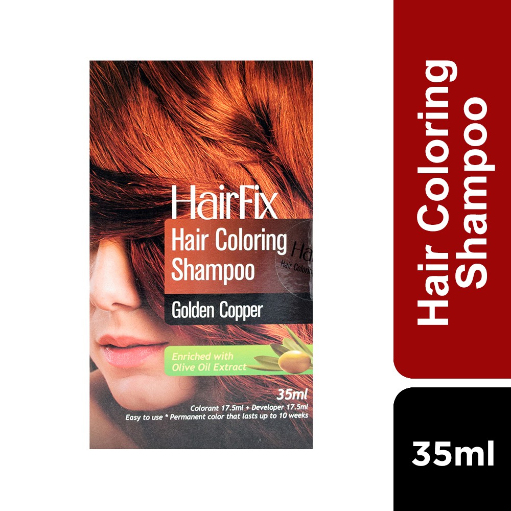 HAIRFIX Golden Copper Hair Color Shampoo 35ml | Shopee Philippines
