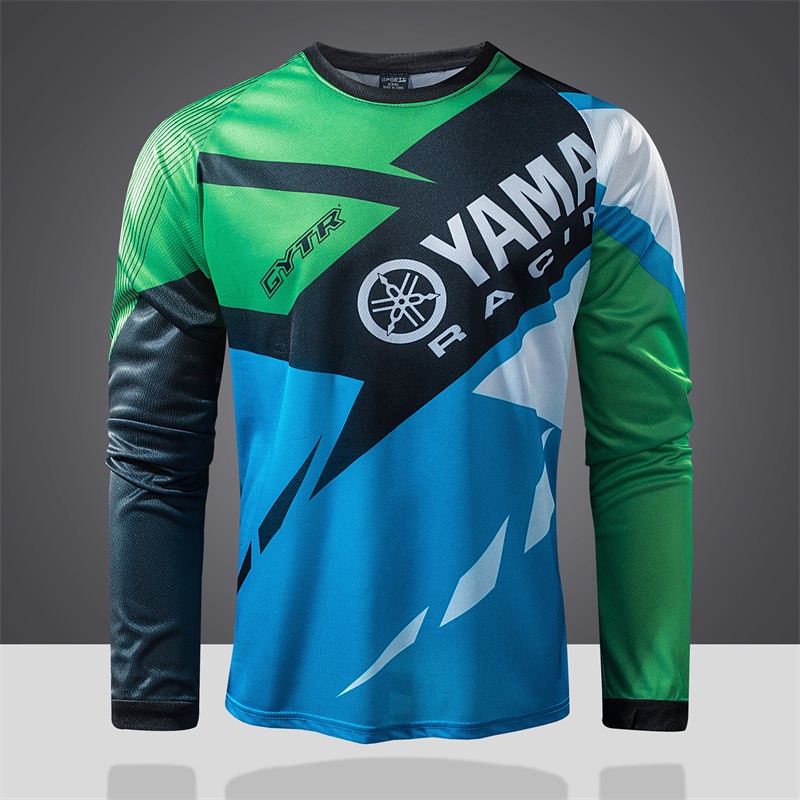 Motorcycle Jersey shirt clothes Long Sleeve cycling for men Bike Rider apparels (Add 1 Size ...