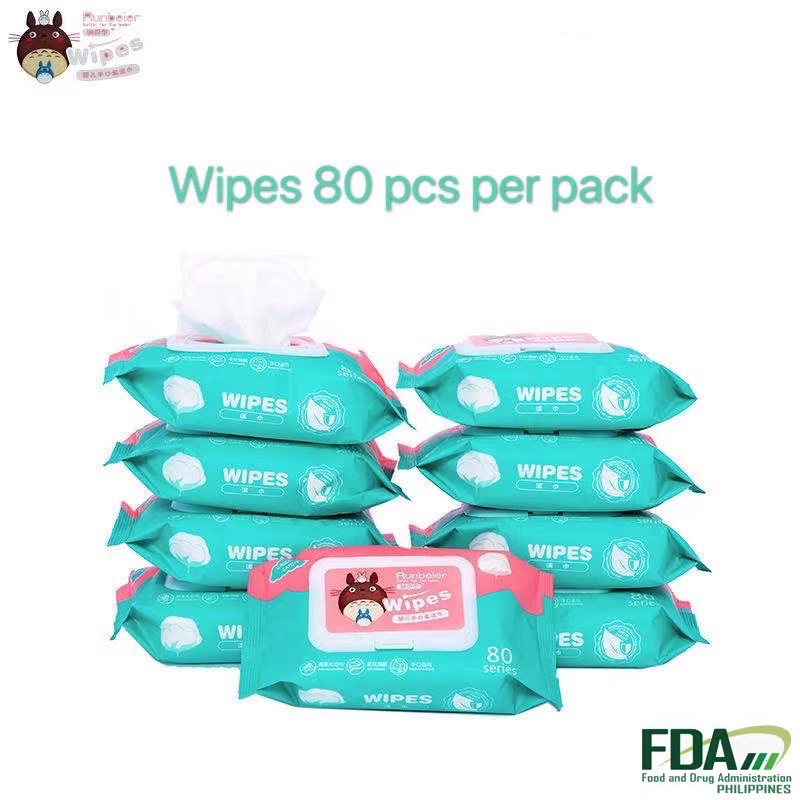 Direct Supplier Runbeier Organic Baby Wipes 80 pulls per pack | Shopee ...