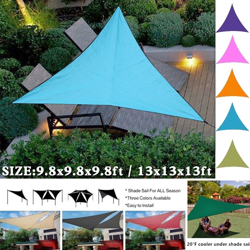 Outdoor Triangle Sun Shelter Waterproof Awning Tent Canopy Garden Beach ...