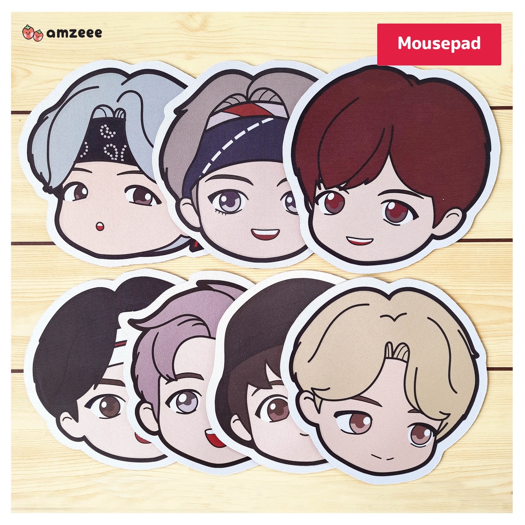 BTS Mousepad - Korean Mouse Pad Bangtan Boys Jin Suga Jhope Jungkook ...