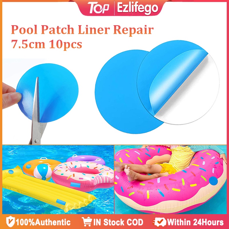 10Pcs Pool Patch Self-Adhesive PVC Repair Patches Vinyl Pool Liner ...