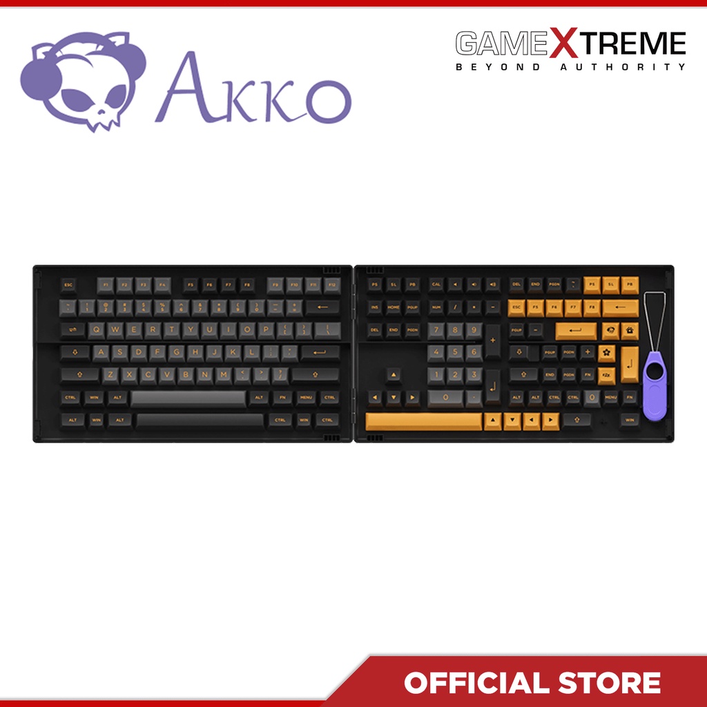 AKKO Black & Bronze PBT Keycaps Set ASA 158 Keys | Shopee Philippines