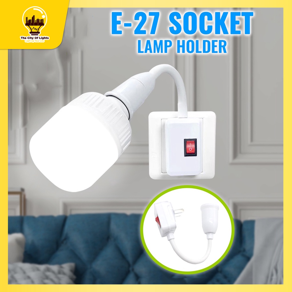 TCLS E27 Lamp Holder Base Bulb Socket Cable Extension Pendant Light ...