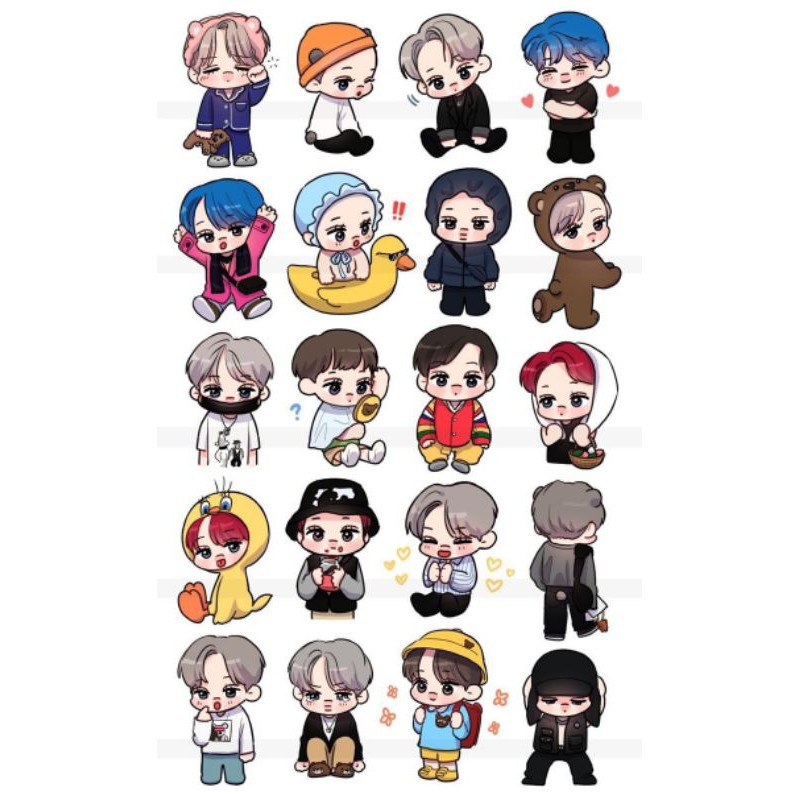 Chibi Cute Vinyl Stickers 5x7 | Shopee Philippines