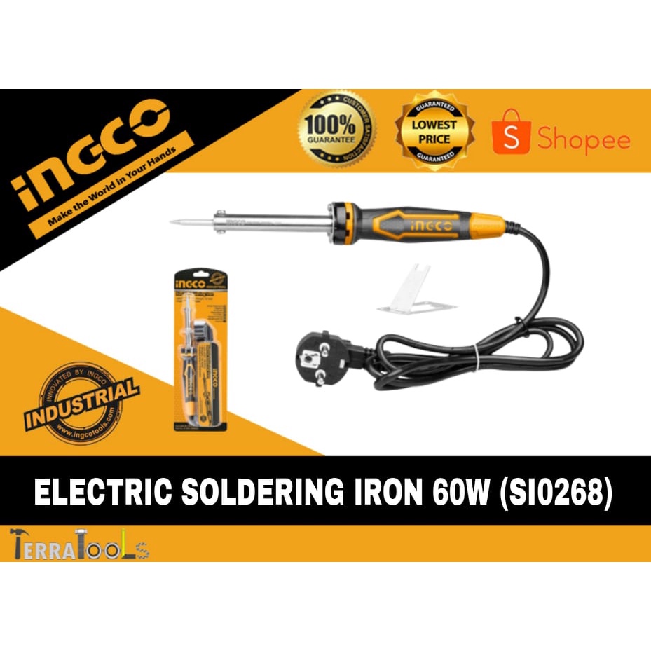 INGCO Industrial Grade Electric Soldering Iron 60W SI0268 | Shopee ...