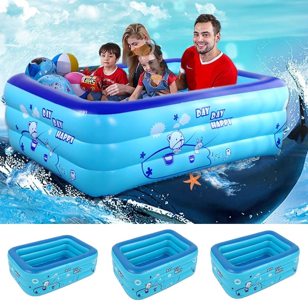 Inflatable pool Inflatable Pool Family Patio Garden Rectangular ...