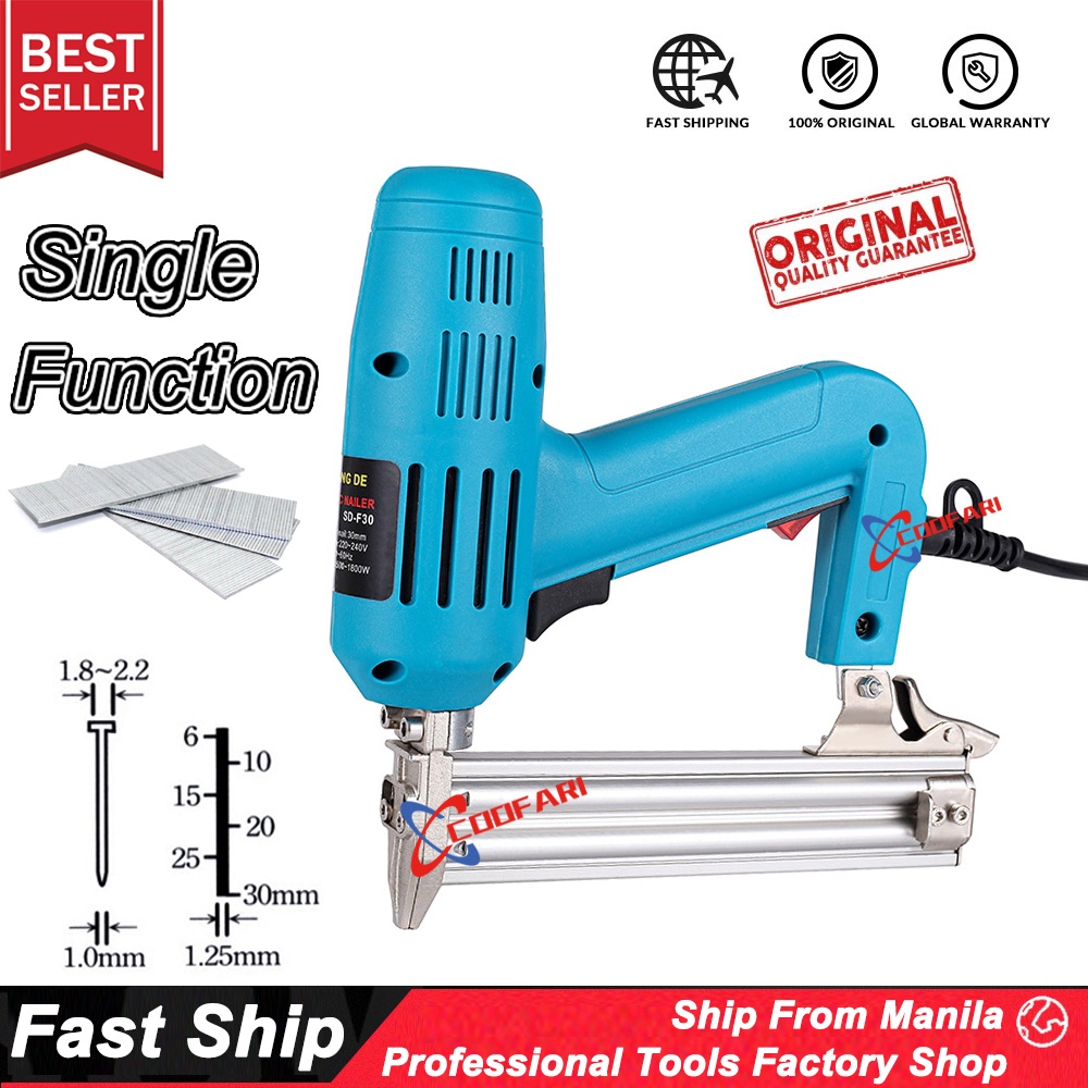 F30 Electric Nail Gun / Nail Stapler 1800W | Shopee Philippines