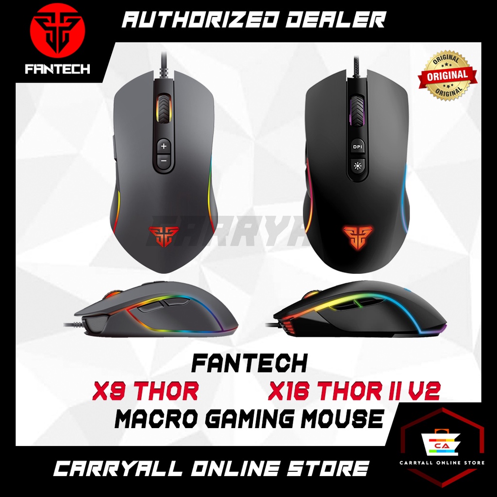 FANTECH THOR X9 | X16 THOR II v2 Macro Pro Gaming Mouse RGB Chroma ...