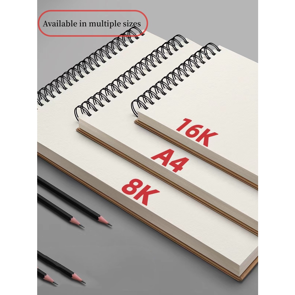 Coil Sketch book kraft paper Sketchbook for art students Blank page A4 ...