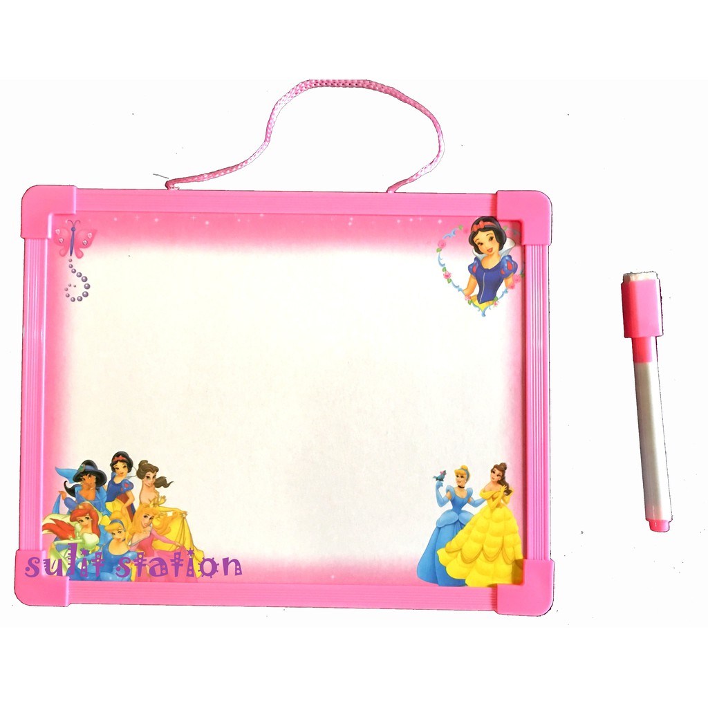 2in1 DISNEY PRINCESS WHITE DRAWING WRITING EDUCATIONAL LEARNING ...