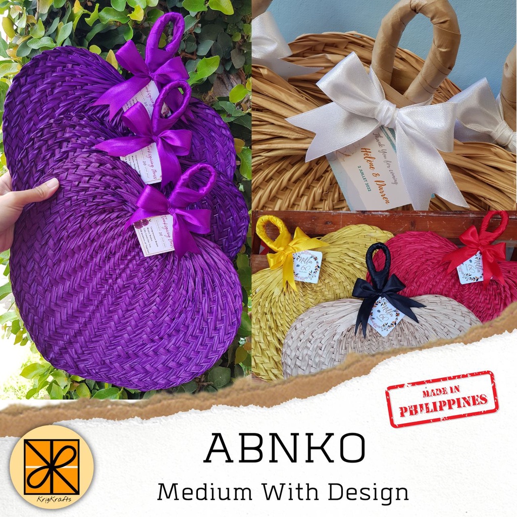 KrigKrafts Native Anahaw Abaniko Hand Fan with Ribbon | Shopee Philippines
