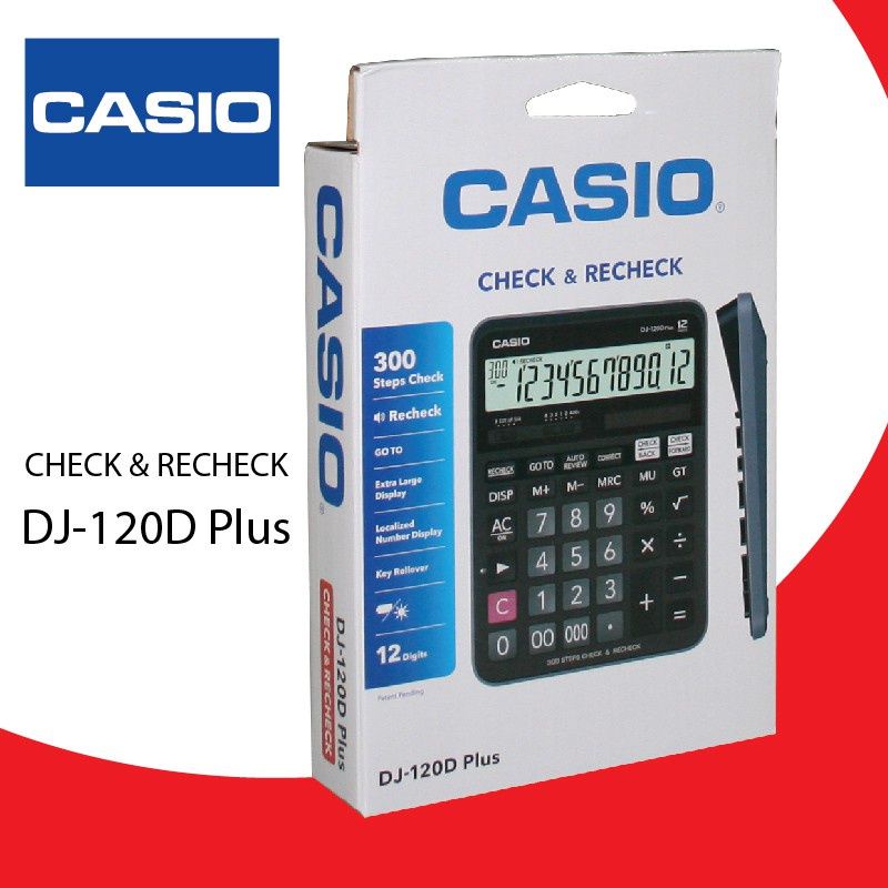AUTHENTIC CASIO DJ-120D Plus Check and Correct Calculator (Casio DJ120d ... AUTHENTIC CASIO DJ-120D Plus Check and Correct Calculator (Casio DJ120d ...