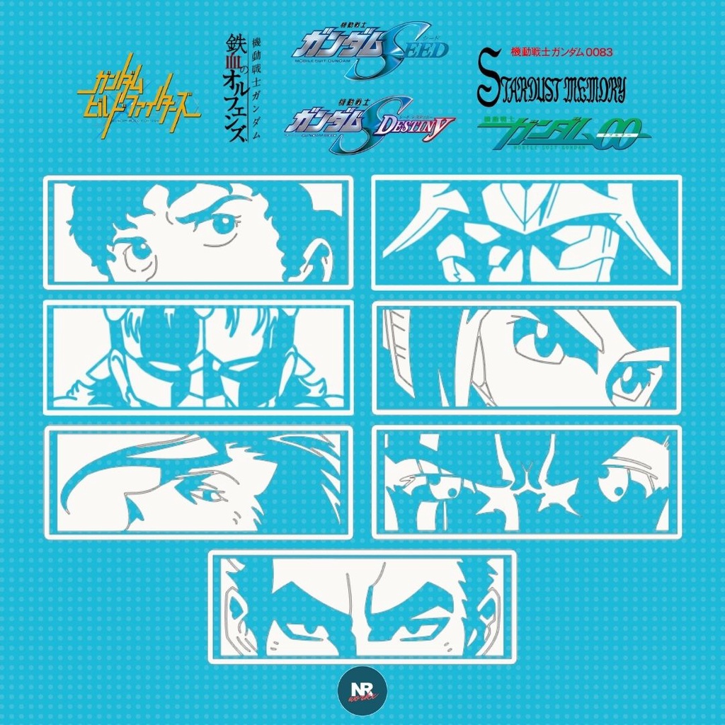 Gundam Gunpla Characters Vinyl Decal Anime Sticker Mobile Suit | Shopee ...