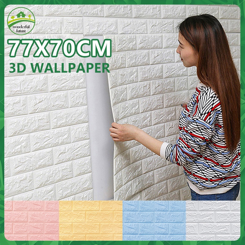 BIG SALE 77x70cm 3D Wallpaper Bricks Sticker Adhesive Wall Decor ...