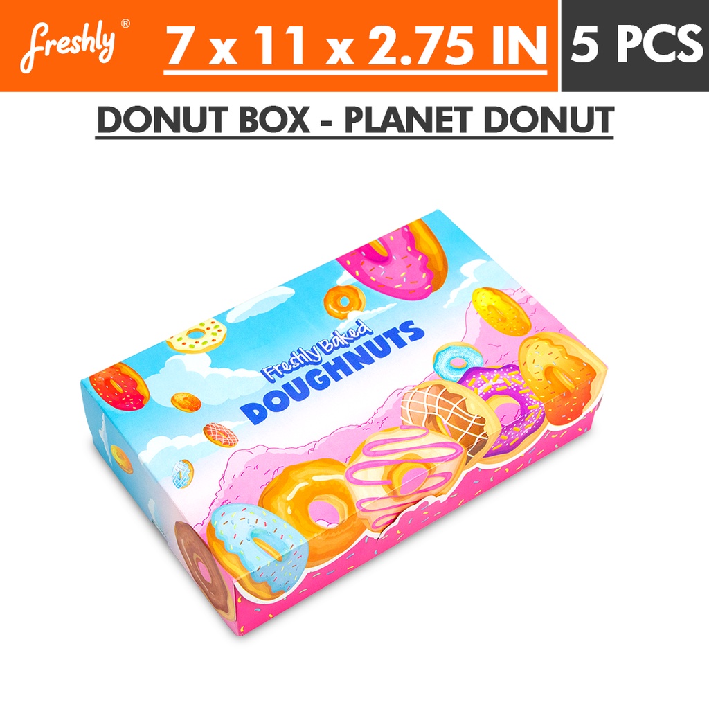 Freshly Packaging Doughnut Box - Planet Donut by 6's - 7 x 11 x 2.5 ...