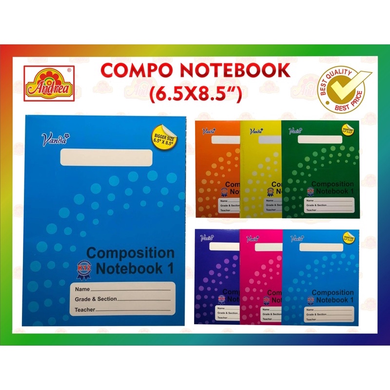 Vanda K-12 Composition prep to grade 1 notebook | Andrea | Shopee ...