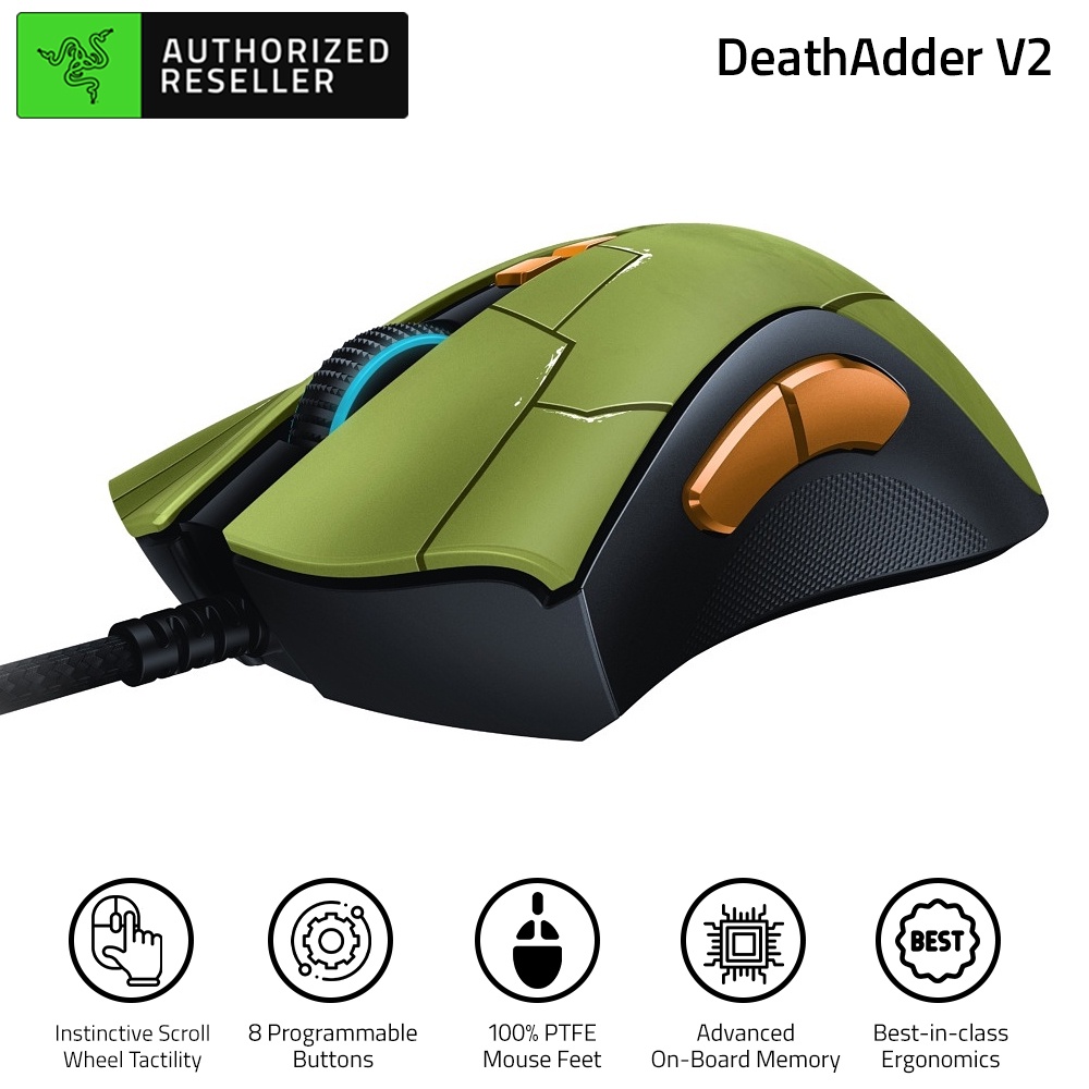 Razer DeathAdder V2 - Wired Gaming Mouse - HALO Infinite Edition - FRML ...