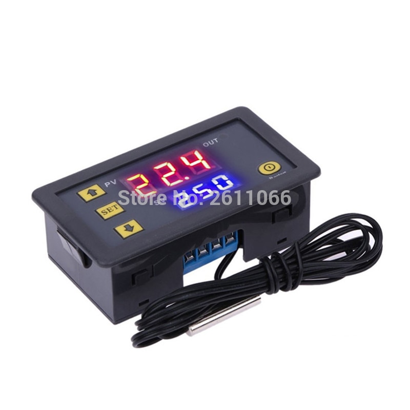 W3230 12V 24V AC110-220V Probe line 20A Digital Temperature Control LED Display Thermostat With ...