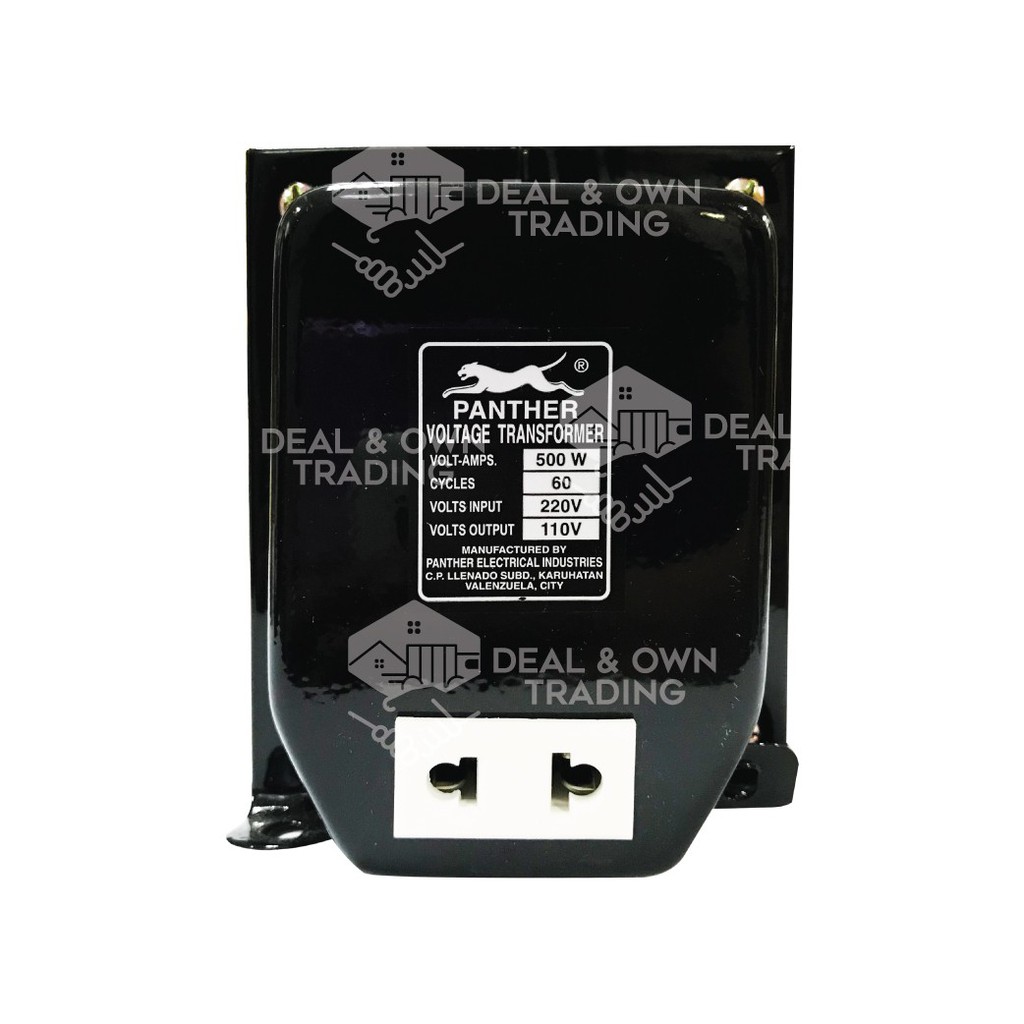 Panther 500W-110V Step-down Transformer 500 Watts Input 220VAC Output ...