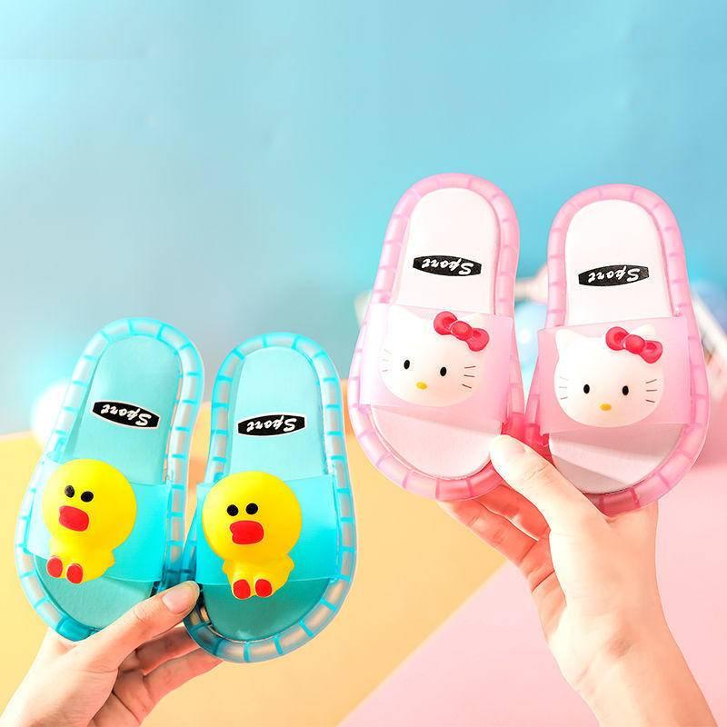 Bagong 2022 Pambata na Tsinelas Net Pulang Cartoon na kumikinang na ...