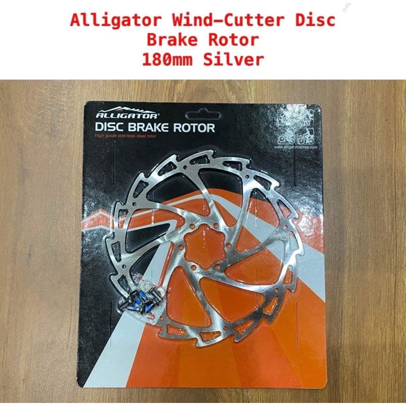 (PER PIECE)ALLIGATOR DISC BRAKE ROTOR WIND-CUTTER 180MM/160MM | Shopee ...