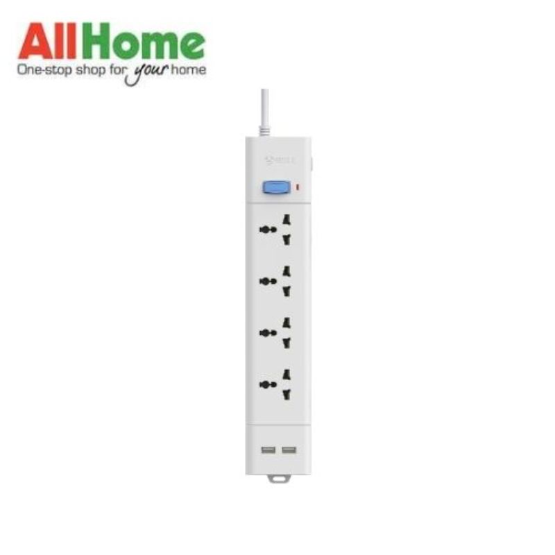 BULL S204U 4-GANG EXTENSION BOARD WITH 2 USB PORTS AND MASTER SWITCH 2 ...