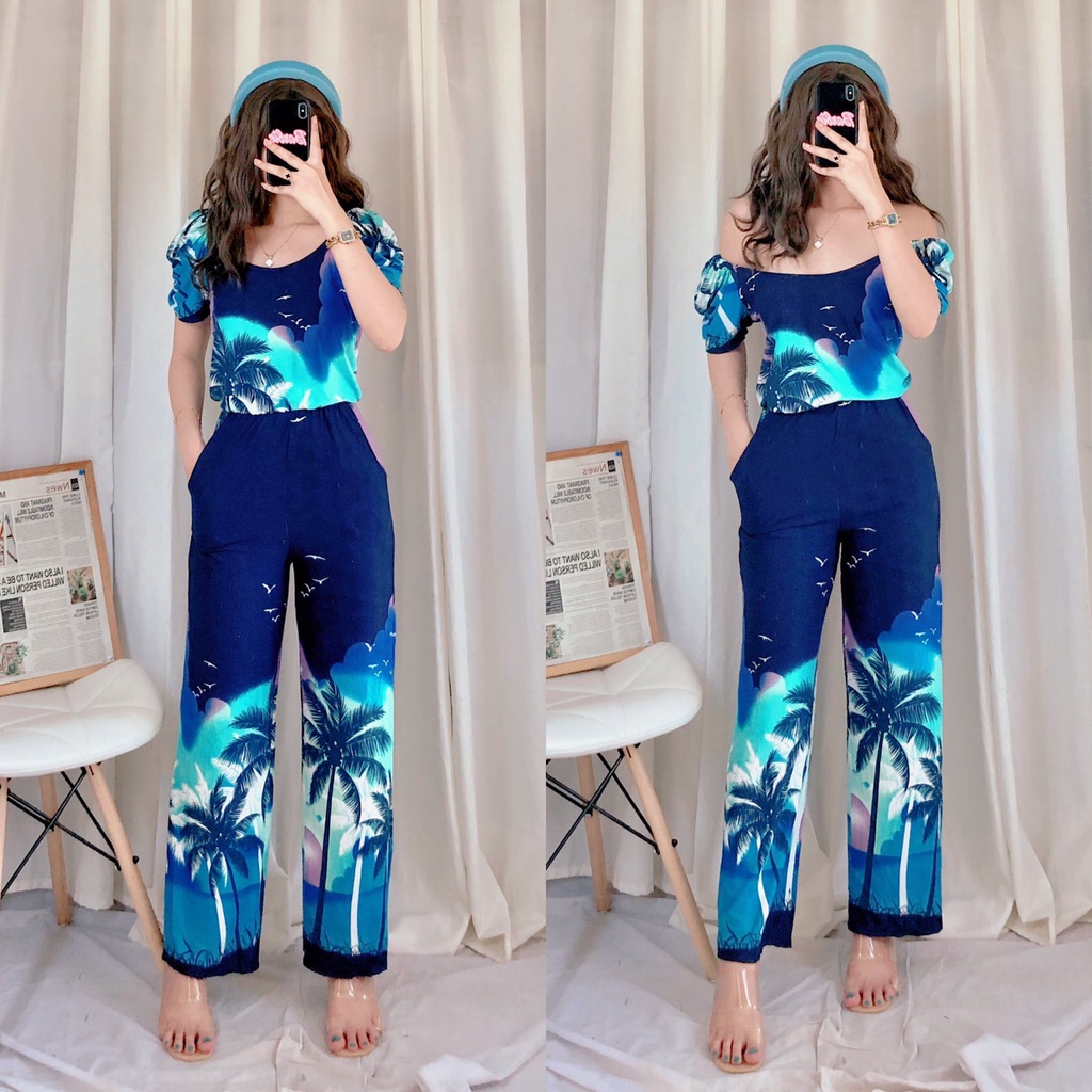 PUFF COTTON JUMPSUIT 2 WAY IN SENEPA FABRIC | Shopee Philippines