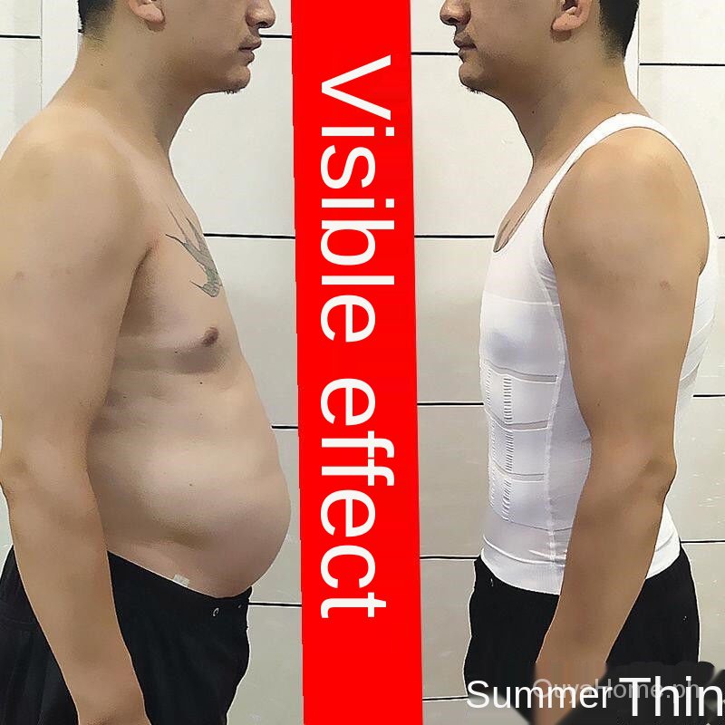 Men's Body Shapers Belly Contracting Vest Invisible Shaping Girdle ...
