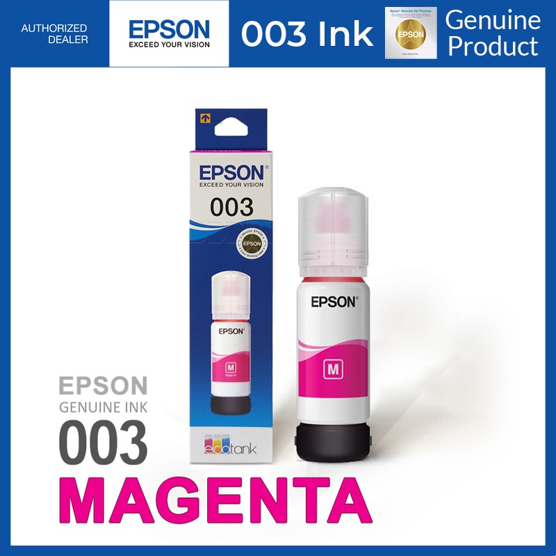 Epson 003 Magenta Ink Brand New Original for L1110 L3110 L3116 L3150 ...