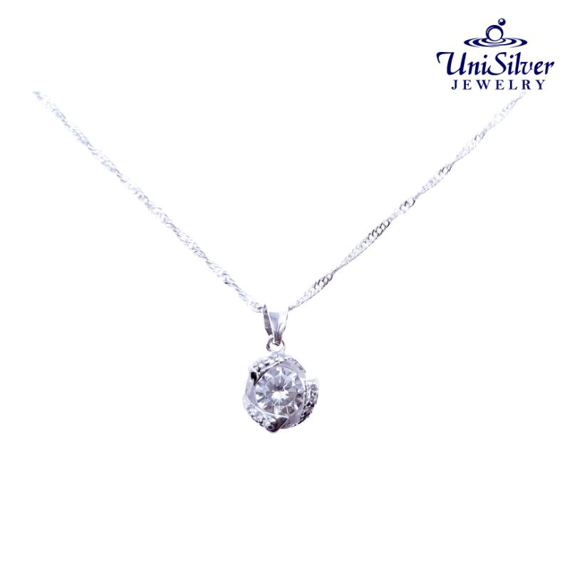 Unisilver 925 Sterling Silver Lady's Necklace (NPS145-1016) | Shopee ...