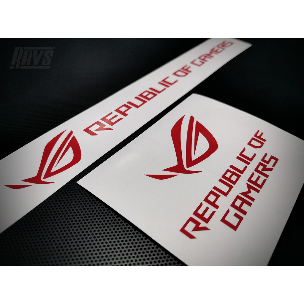 ROG PC gamer decals / cutout vinyl sticker | Shopee Philippines