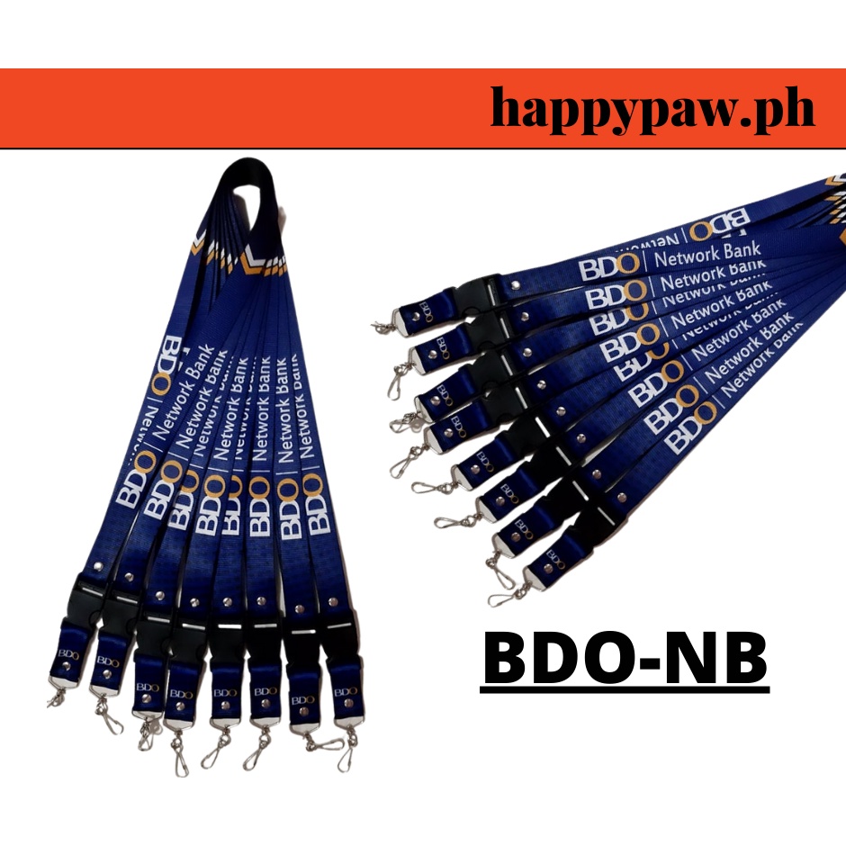 Banco De Oro BDO Network Bank ID Lanyard Sling Happypaw ph Shopee
