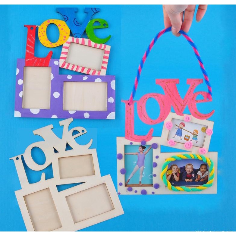 Hollow Love Wooden Family Photo Picture Frame | Shopee Philippines