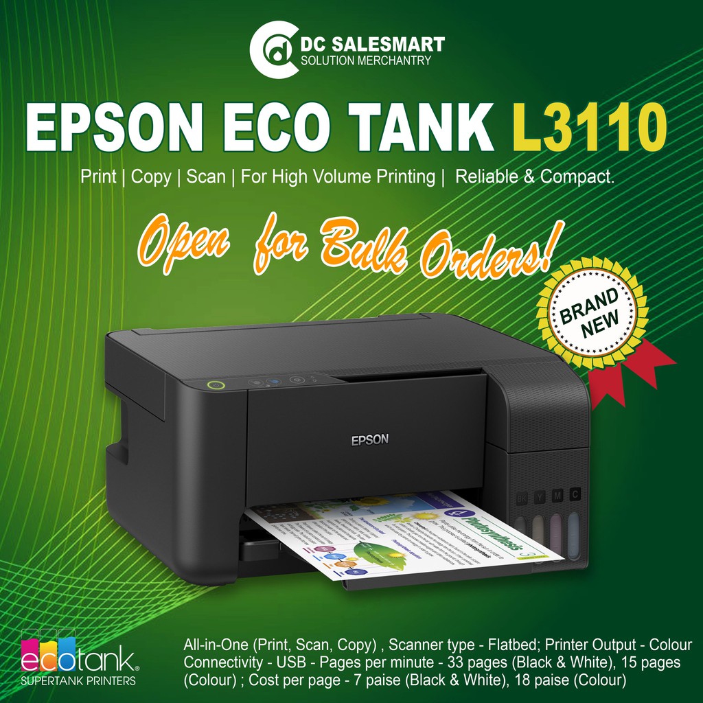  Epson Ecotank L3110 All in one Ink Tank Printer BeeCost