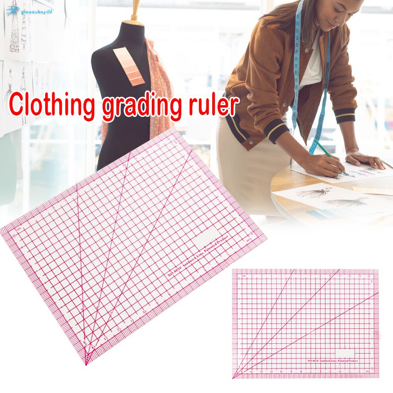 Clothing Grading Ruler Board Ruler Built-in Scale Grid Ruler Clothing ...