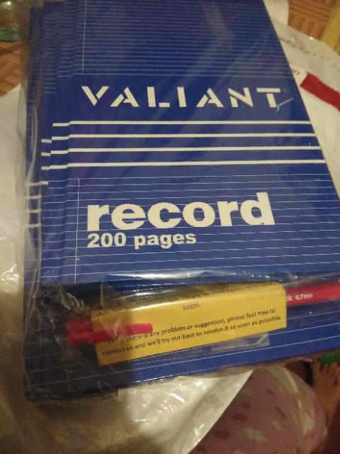 Valiant Record Book / Log Book | Shopee Philippines