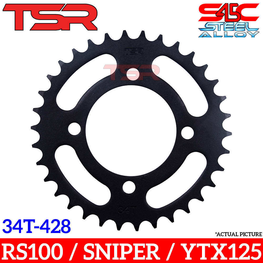 TSR STX125, RS110, YTX125, Sniper 135/MX, (34-40T) [428] Black Zinc ...