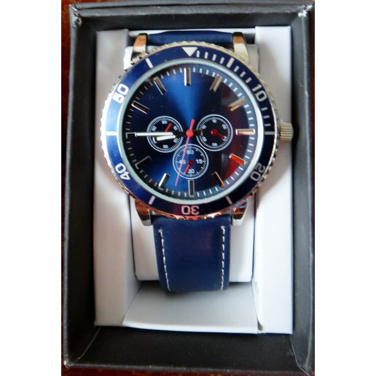 Mossimo Watch Mens Analog Big Blue MM91460 NewUSA | Shopee Philippines