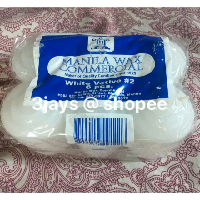 Manila Wax Brand Candle Vigil 2 White Only | Shopee Philippines