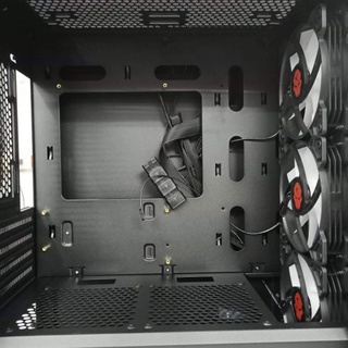 Coolman Ruby Black / White w/ 3 RGB Fans MATX Desktop Computer PC Case ...