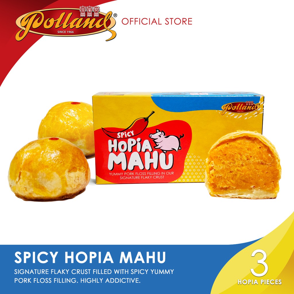 Polland Hopia Mahu Pork Floss (Spicy) 3pcs | Shopee Philippines