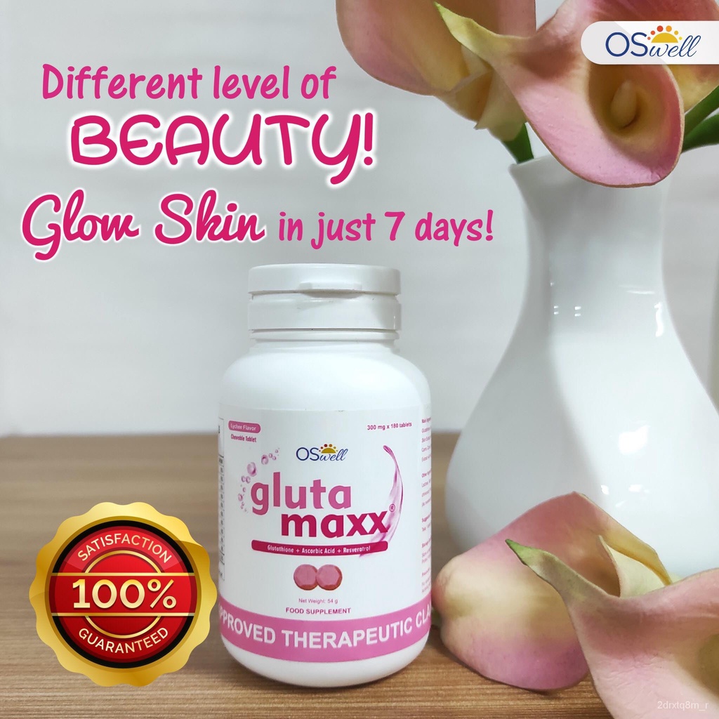 Original Oswell Gluta Max (60 tablets) | Skin whitening | Moisturize ...