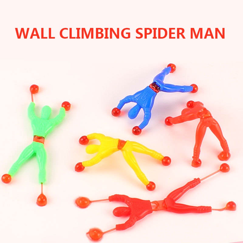 The Wall Climber Sticky Spider-Man Spider Man Fun Stretchy Toy Wall for ...