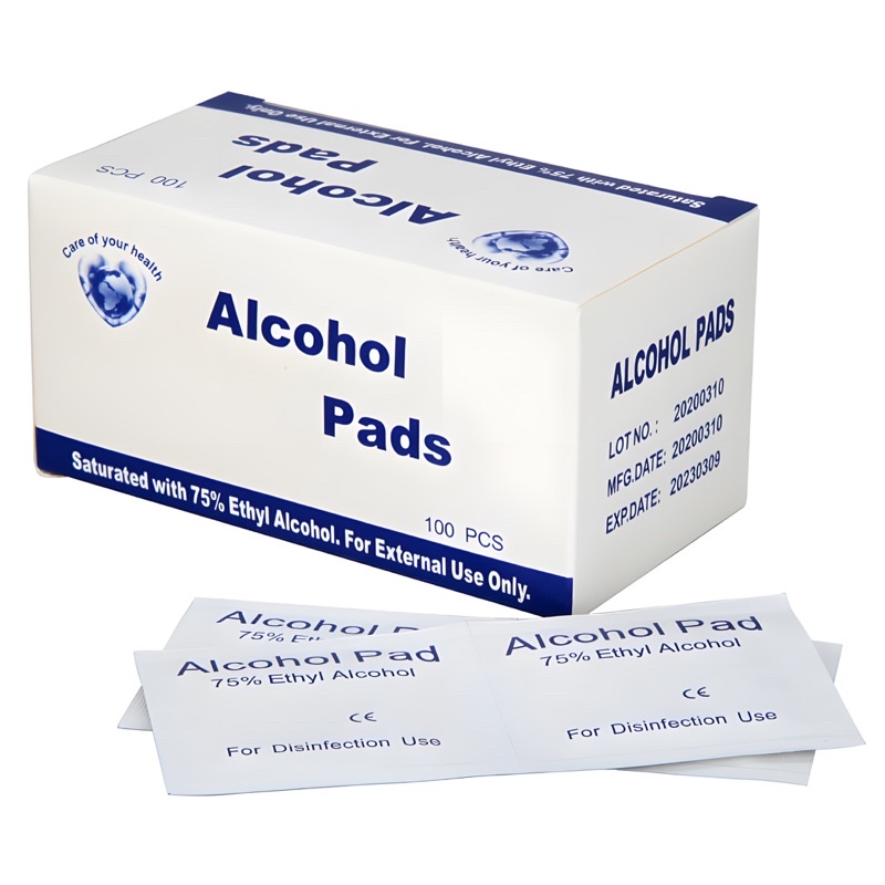 100 Pcs Disposable Alcohol Disinfection Tablets Outdoor First Aid ...