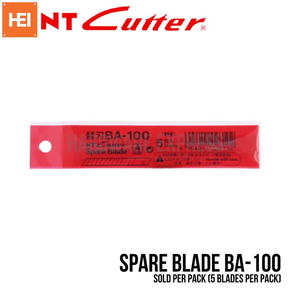 NT Cutter Spare Blade BA-100 (5 blades/pack) | Shopee Philippines