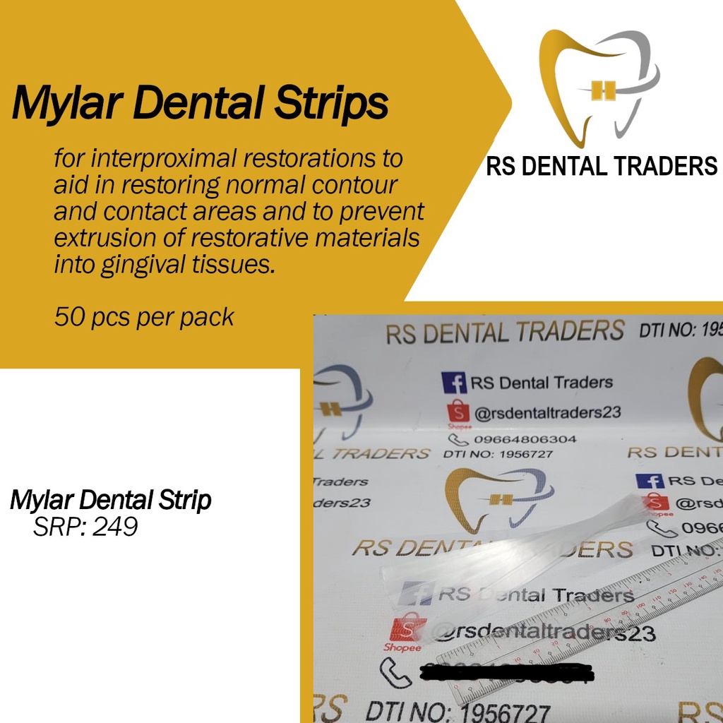 Mylar Matrix Dental Strips / Matrix Band - 50 pcs per pack | Shopee ...