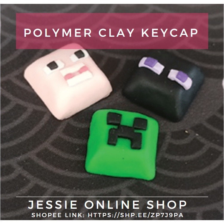 KEYCAPS Minecraft Artisan Polymer Clay | Shopee Philippines